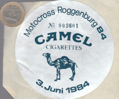 AUTOCOLLANT. Moto. CAMEL Motocross Roggenburg juin 1984 | eBay