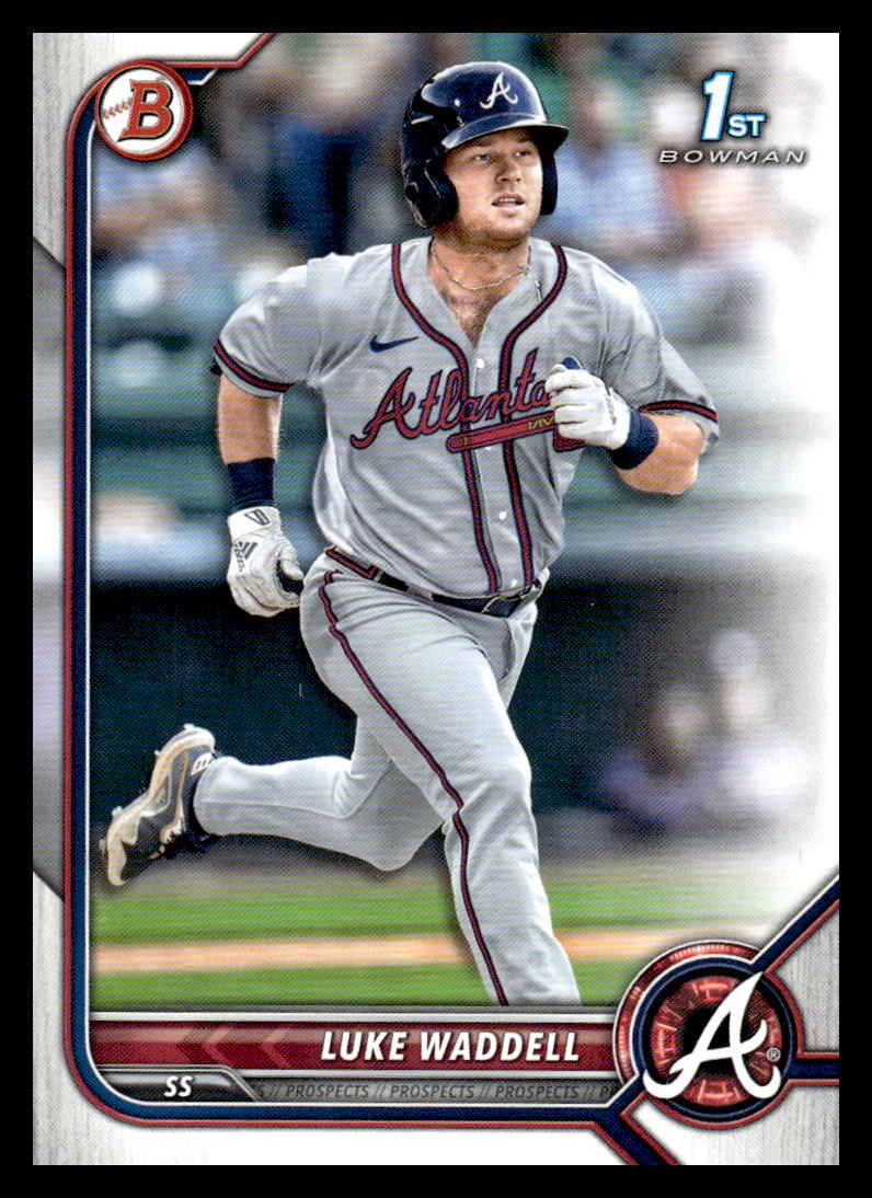 2022 Bowman 1st Edition Luke Waddell #BP-48 Atlanta Braves Baseball ...