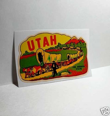 UTAH The Beehive State, Vintage Style Travel Decal, Vinyl Sticker ...