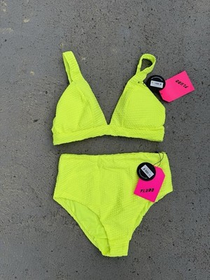 Infamous Swim Womens XL Bathers Fluro Yellow Sadie Bottoms Lola Top ...