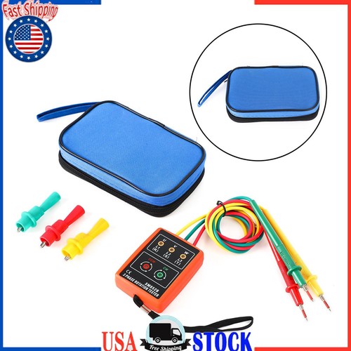 3 Phase Rotation Tester AC Phase Sequence Meter LED Indicator Detector ...