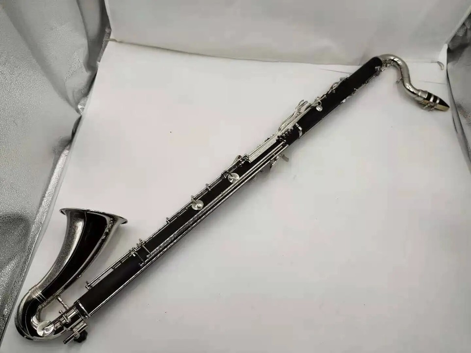 Low C Clarinet Silver Plated Keys Bass Clarinet Instrument with ...