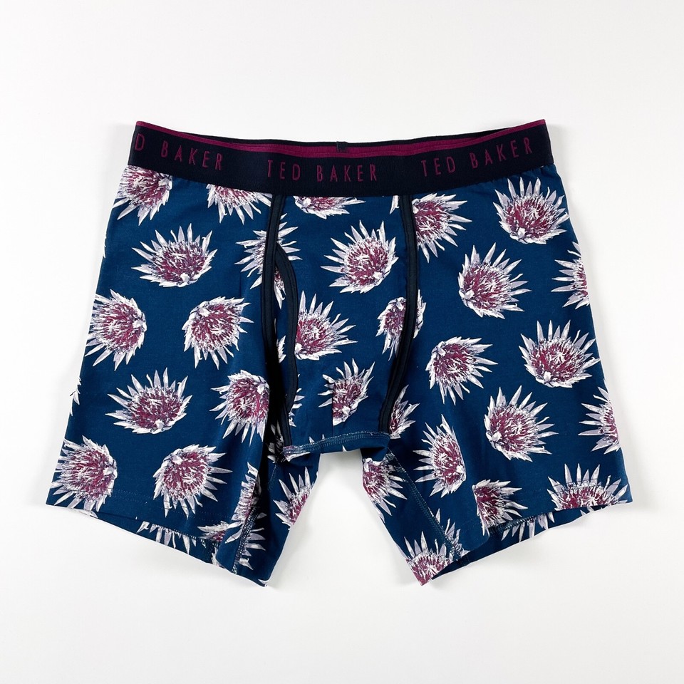 Ted Baker Men's Boxer Briefs 2-Pack Print Cotton Stretch Keyhole Fly ...