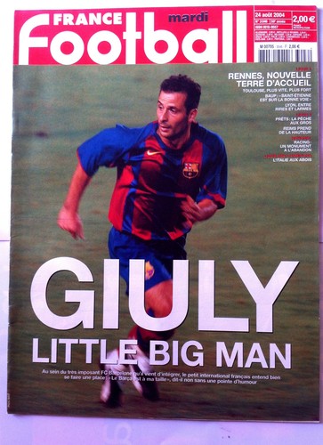 FRANCE FOOTBALL 24/08/2004; Giuly FC Barcelone/ Baup/ Ligue des ...