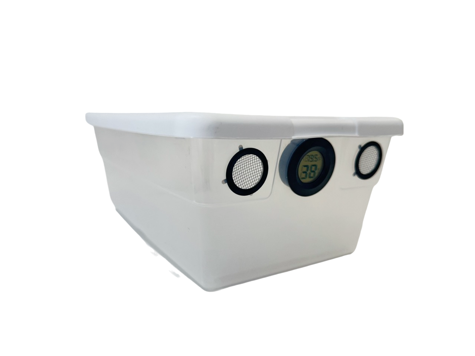 Vented Vivarium 6 Qt Hygrometer Isopod Terrarium Reptile Enclosure ...