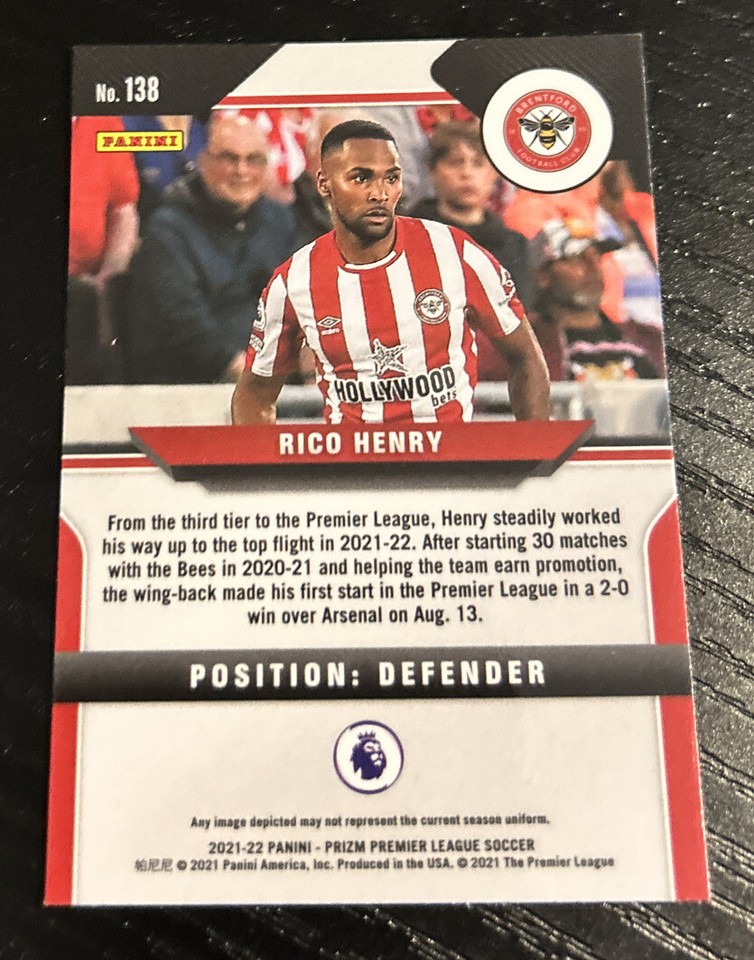 2021-22 Panini Prizm Premier League Rico Henry Rookie | eBay