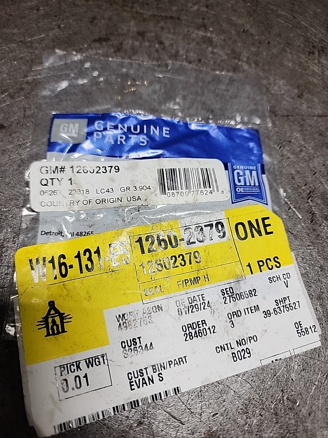 12602379 Genuine GM OEM Fuel Pump Gasket | eBay