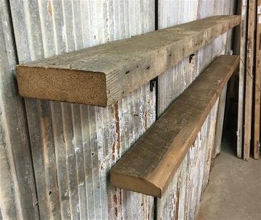 2 Floating Shelves, Pine 2x6 Wood Fireplace Mantel, Wall Mount, Rustic ...