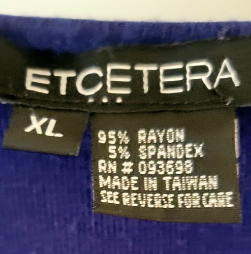 Etcetera Womens Fashionable Top Ruched Purple XL Very Good Cond | eBay