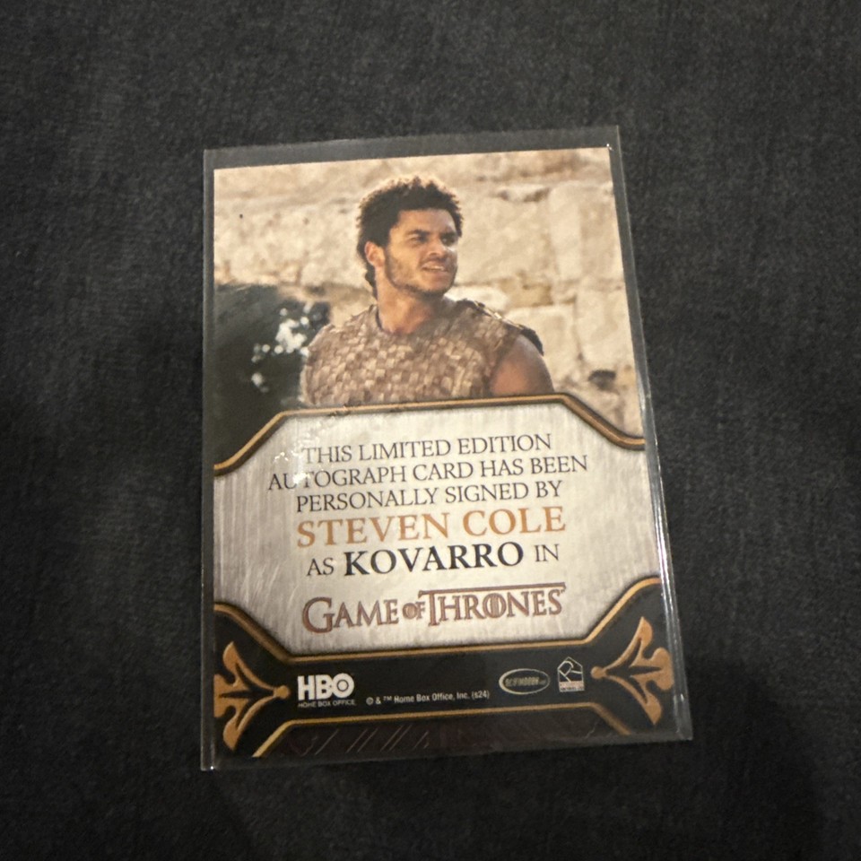 Game of Thrones Legends Of The Realm STEVEN COLE Legacy Auto Autograph ...