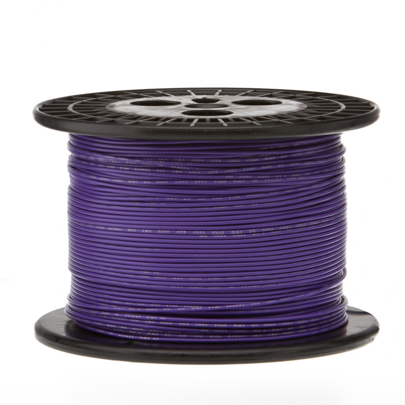 28 AWG Gauge Stranded Hook Up Wire Violet 1000 ft 0.0126" PTFE 600 ...