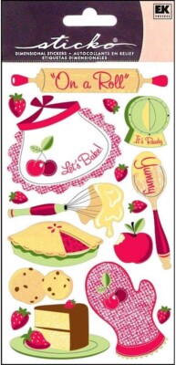 Let's Bake, food, scrapbook stickers - Sticko 52-00768 | eBay