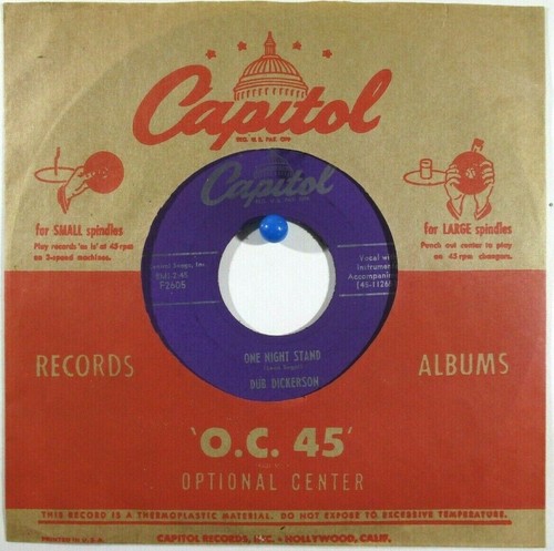 Dub Dickerson Capitol 2605 Dear Love b/w One Night Stand Early ...