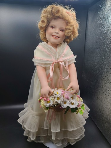 Shirley Temple "Flower Girl" 17" Porcelain Collector Doll Danbury Mint ...