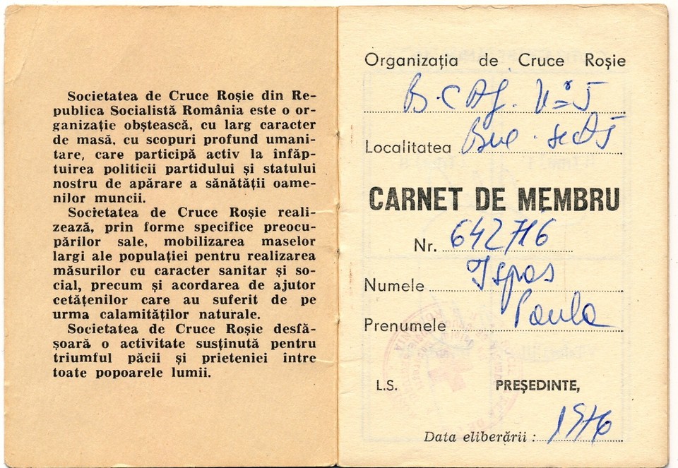 Romania Red Cross ID Card Member Organisation | eBay