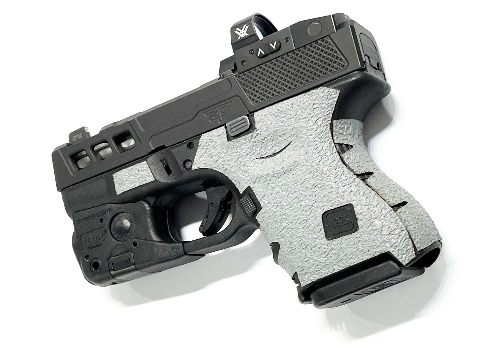 HANDLEITGRIPS Gray Textured Rubber Gun Grip Enhancement for Glock 27 ...