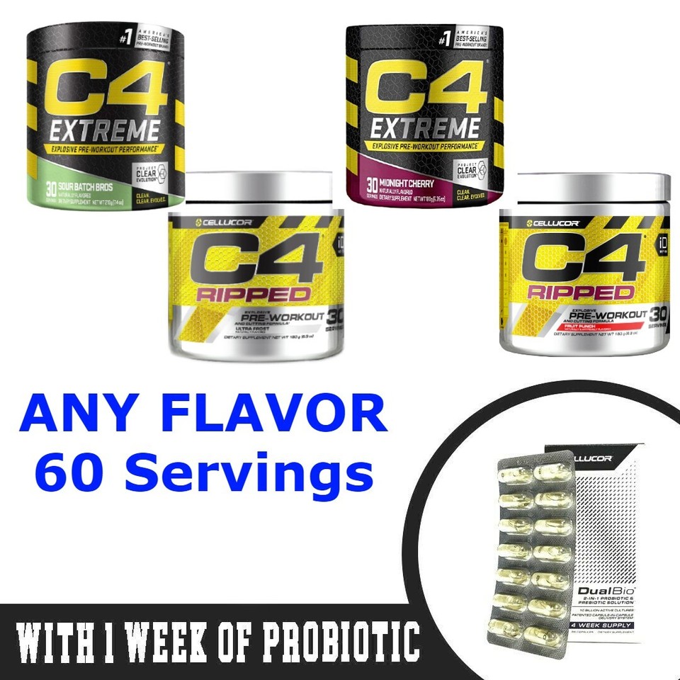 Cellucor C4 Original Pre Workout Powder - 60 Servings Fruit Punch Exp ...