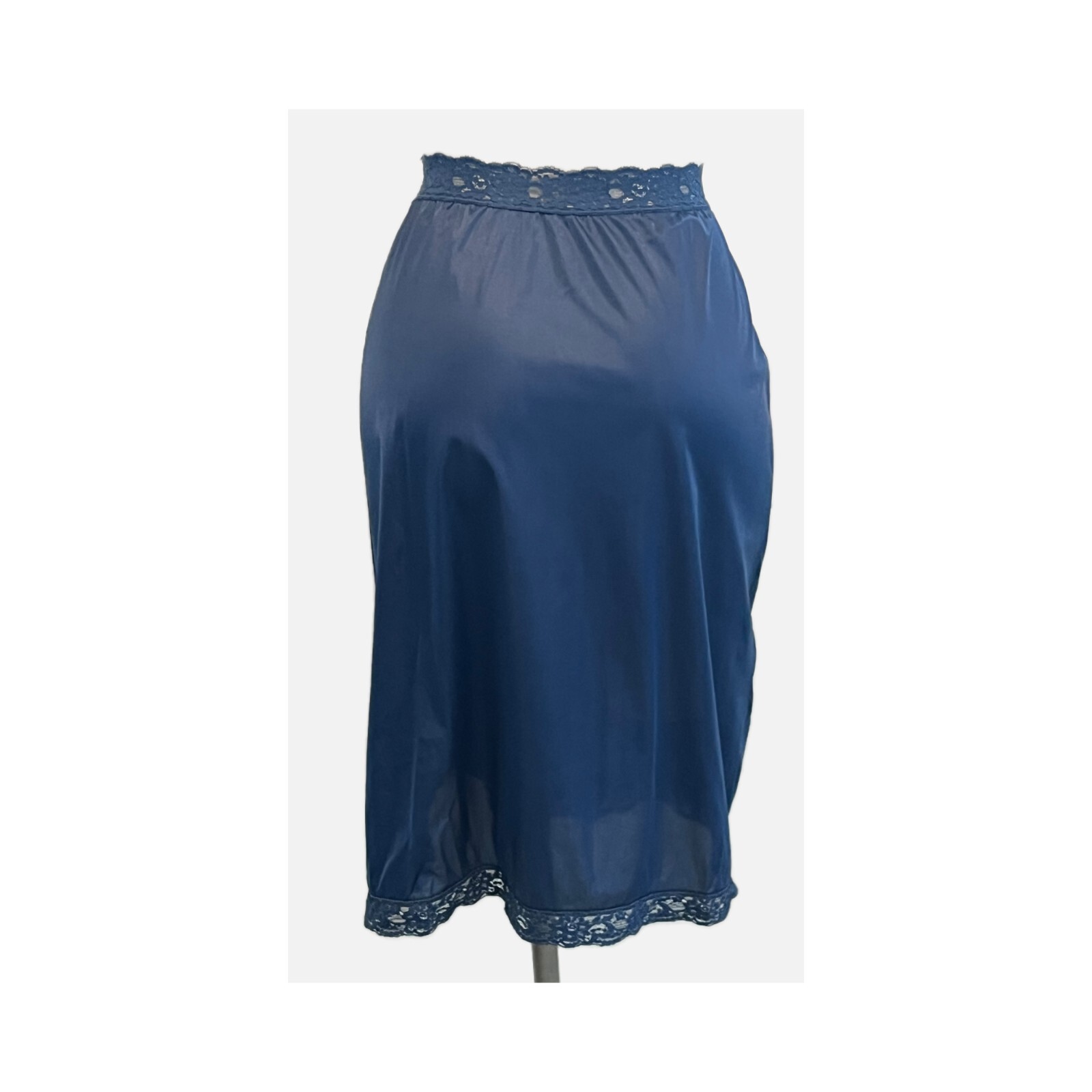 Vassarette Half Slip Women Small Nylon Blue Silky Gem