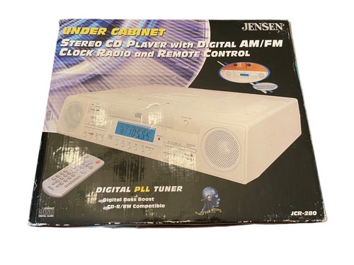 Vtg Jensen Under Cabinet Stereo CD Player Digital AM/FM Remote Yellow ...
