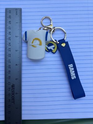LA Rams Matthew Stafford #9 Rubber & Metal Keychain New! Fast Shipping ...