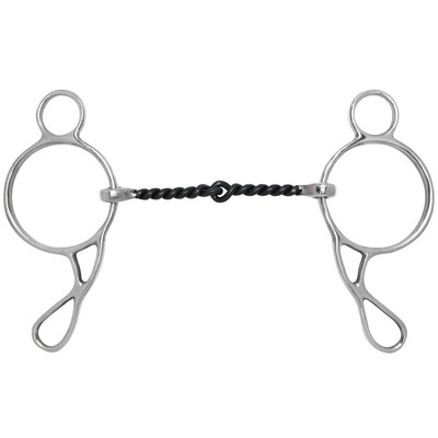 Toklat Wonder Gag with Black Steel Twisted Wire Snaffle Bit | eBay