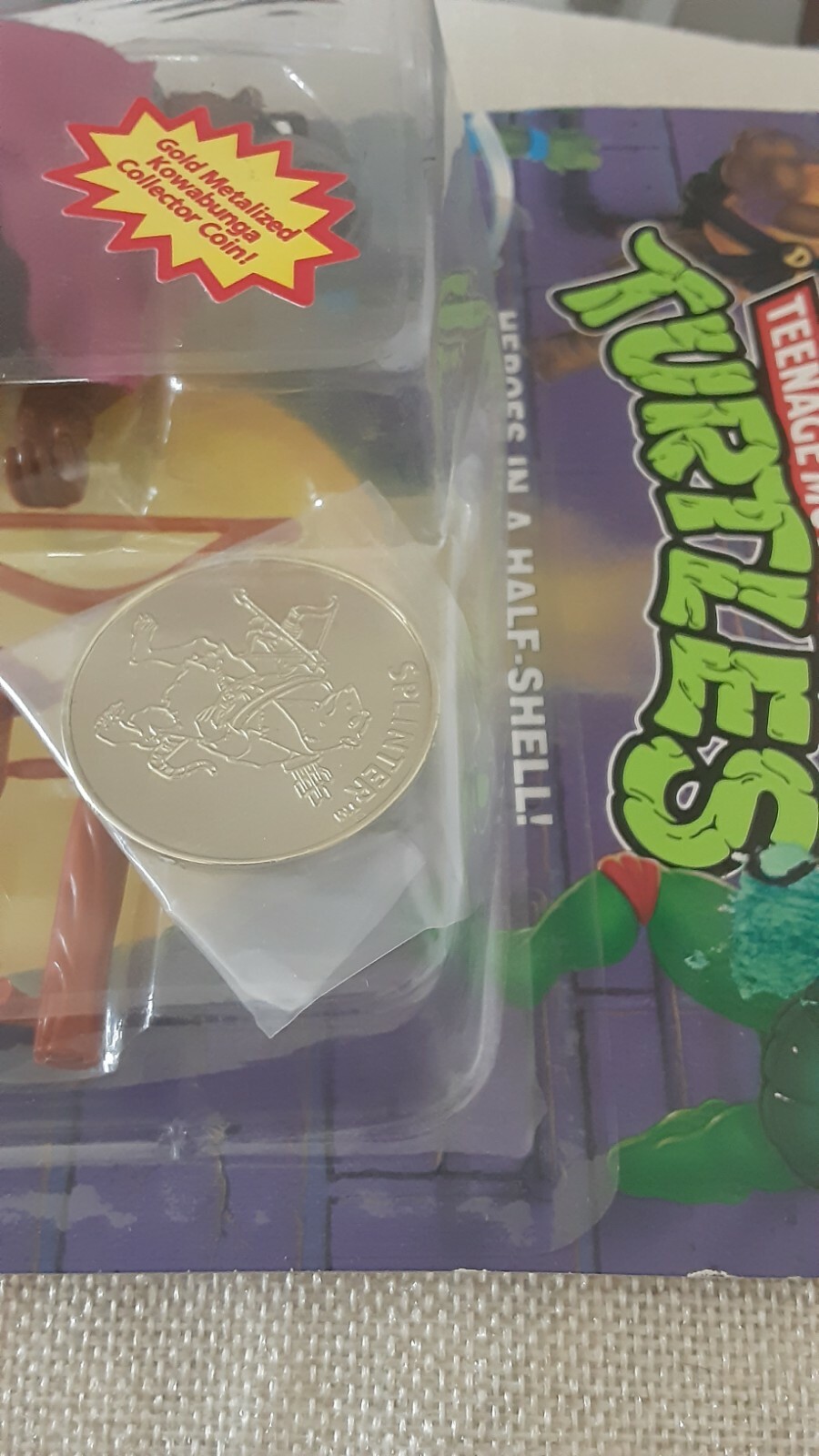 Tmnt SPLINTER Teenage Mutant Ninja Turtles gold Collector COIN 1992 | eBay
