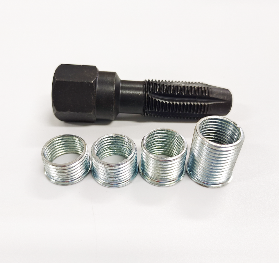 14mm Spark Plug Rethread Kit Tap Hole Thread Insert Reamer Repair ...