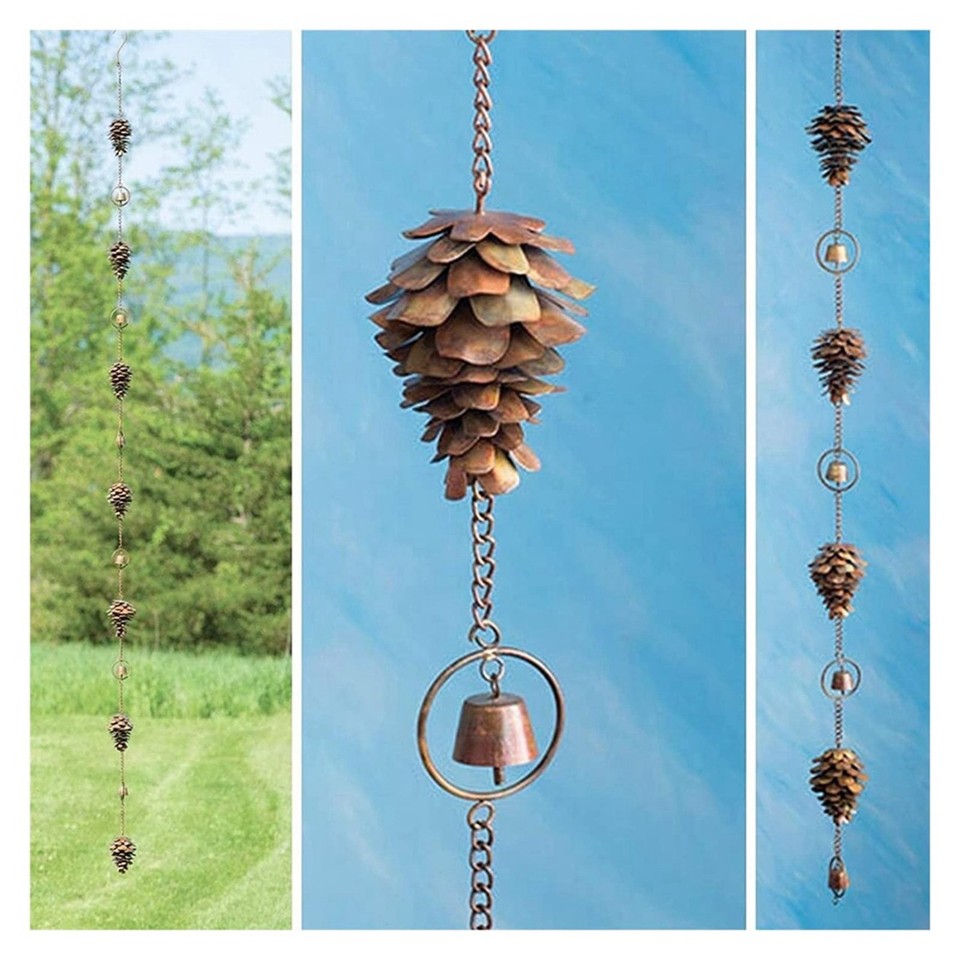 3X Pine Cone Shaped Rain Chain, Pine Cone Decorative8516 | eBay UK