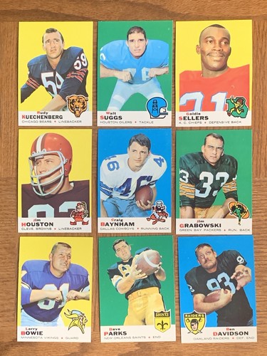 1969 TOPPS FOOTBALL 9 CARD LOT COMBINED SHIPPING NO RESERVE #11 cb | eBay