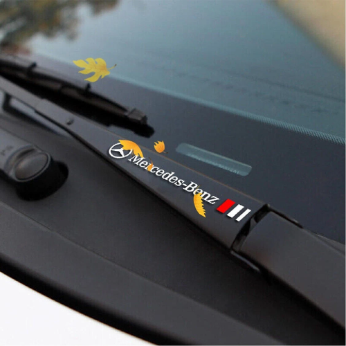 2PCS PVC Car Window Wiper Sport Sticker Decals For Mercedes Benz Car ...