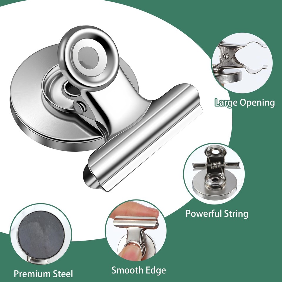 100 Magnetic Clips, Fridge Magnets, Magnet Clips Heavy Duty ...