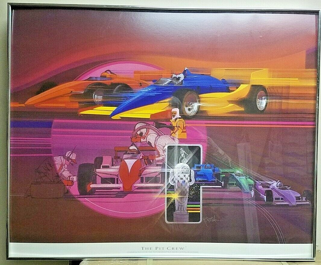 Full Set of Four 1987 Indy 500 Posters Commissioned By Chrysler ...