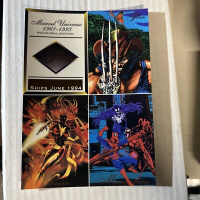 FLAIR 1994 "MARVEL UNIVERSE 1961-1993 INAUGURAL EDITION" PROMO CARD ...
