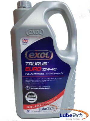 EXOL EURO 4, 5 & 6, 10w40 FULLY SYNTHETIC DIESEL ENGINE OIL 5 L OEM ...