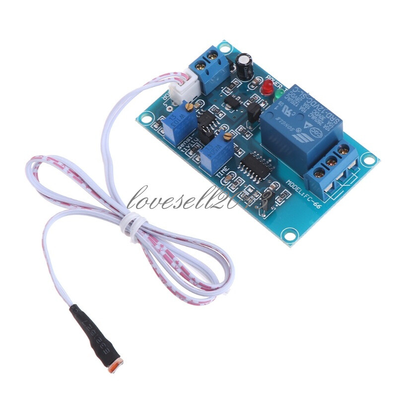 NEW Light detect sensor 12V photoresistor relay module with timmer ...