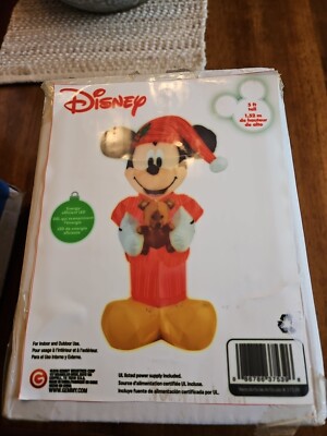 5 Ft Mickey Mouse Holding Bear Gemmy Airblown Inflatable | eBay
