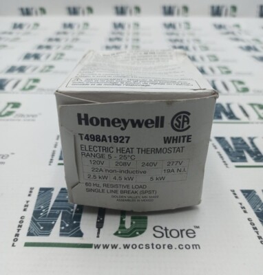 T498A1927 HONEYWELL ELECTRIC HEAT THERMOSTAT | eBay