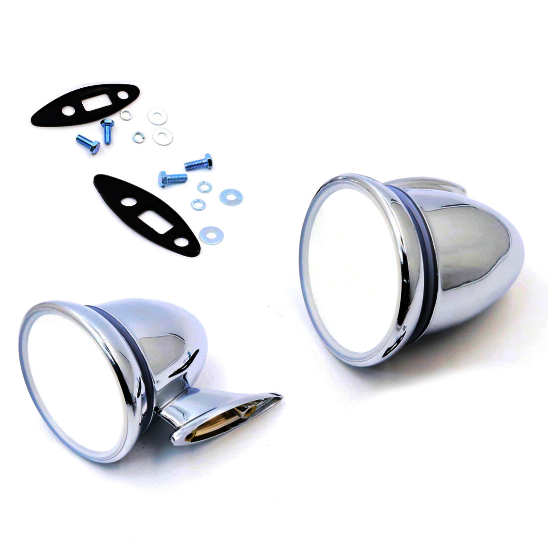 RACING VINTAGE CAR CLASSIC MODEL CHROME TORPEDO BULLET STYLE WING DOOR ...