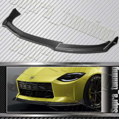 Carbon Painted Front Bumper Lip Spoiler NS-Style For 2023-2025 Nissan Z ...