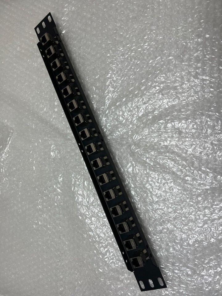 1U Panel w/ 16x LCOM TDG1026KS-C6-MINI Cat6 Mini Coupler Shielded | eBay