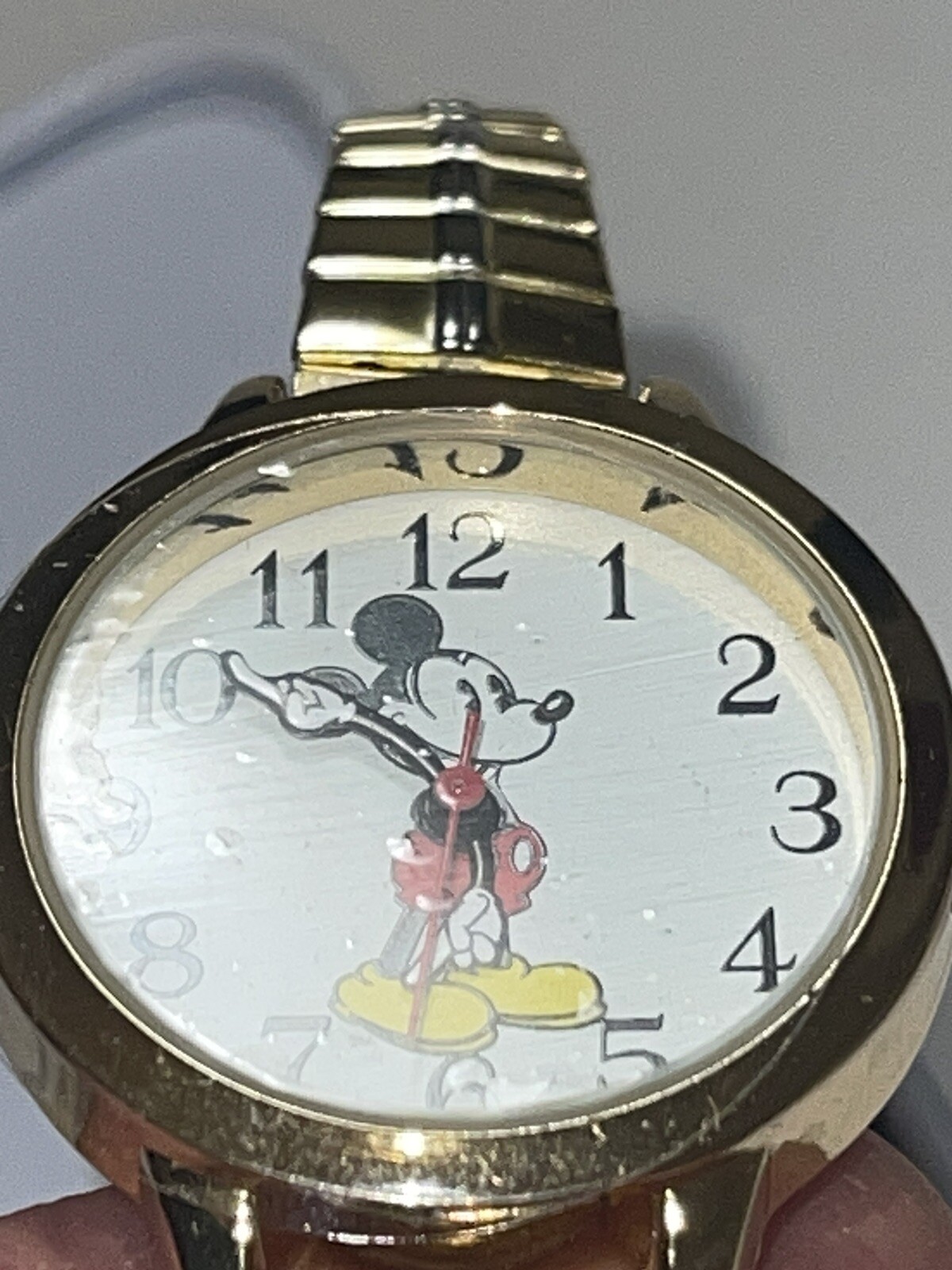 Disney Mickey Mouse Watch Accutime Watch Corp Gold And Silver Band- See ...