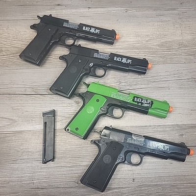 4 BLACK OPS Vs Zombies Airsoft Pistol Guns CAL. 6mm BB - B1260 Plastic ...
