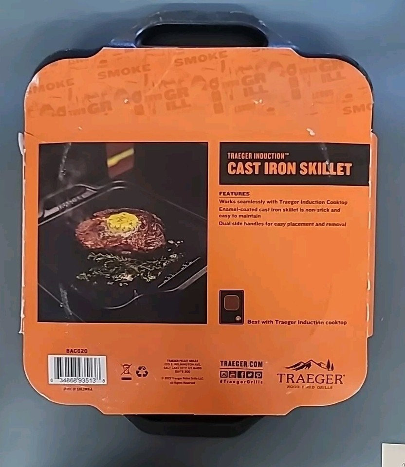 Original Traeger Induction 15" x 11.5" Cast Iron Skillet BAC620 | eBay