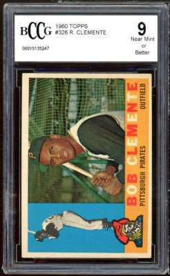 1960 Topps #326 Bob Clemente Card BGS BCCG 9 Near Mint+ | eBay