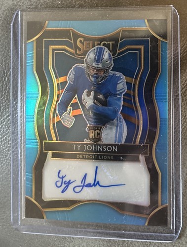 Ty Johnson 2019 Select Rookie Signature Blue Prizm /49 Auto Color Match ...