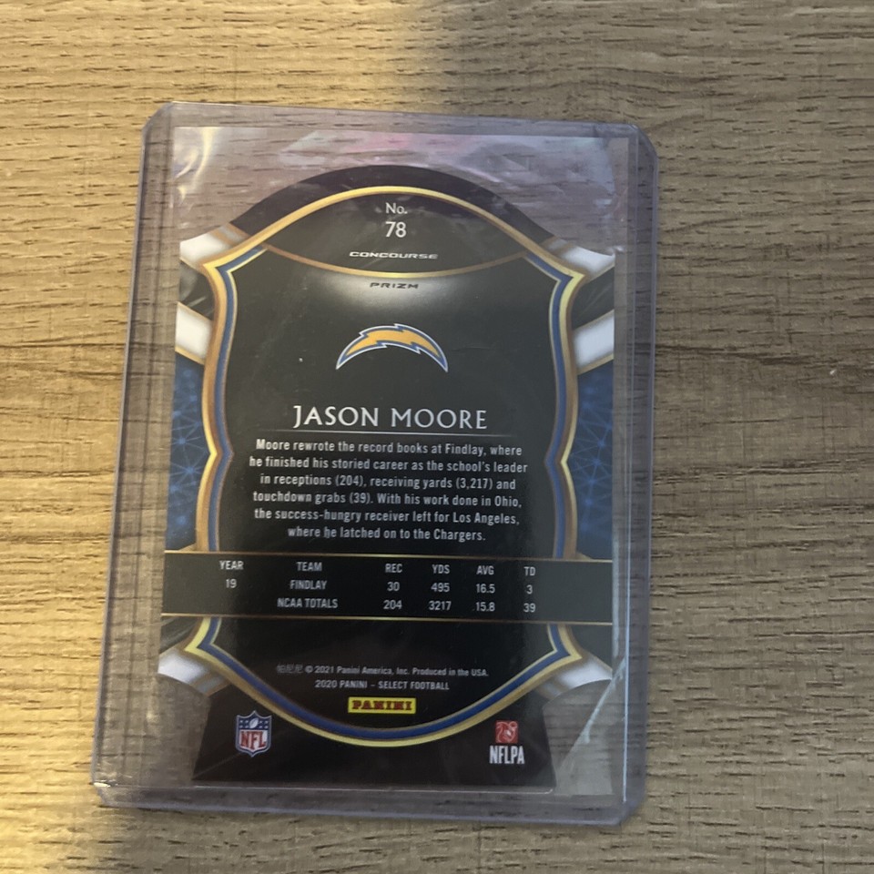 Jason Moore 2020 Panini Select Concourse Orange Prizm Die Cut #78 ...