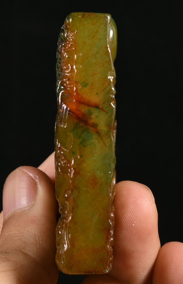6CM China Old Jade Carved Tang Seng San Zang Ksitigarbha Buddha Amulet ...
