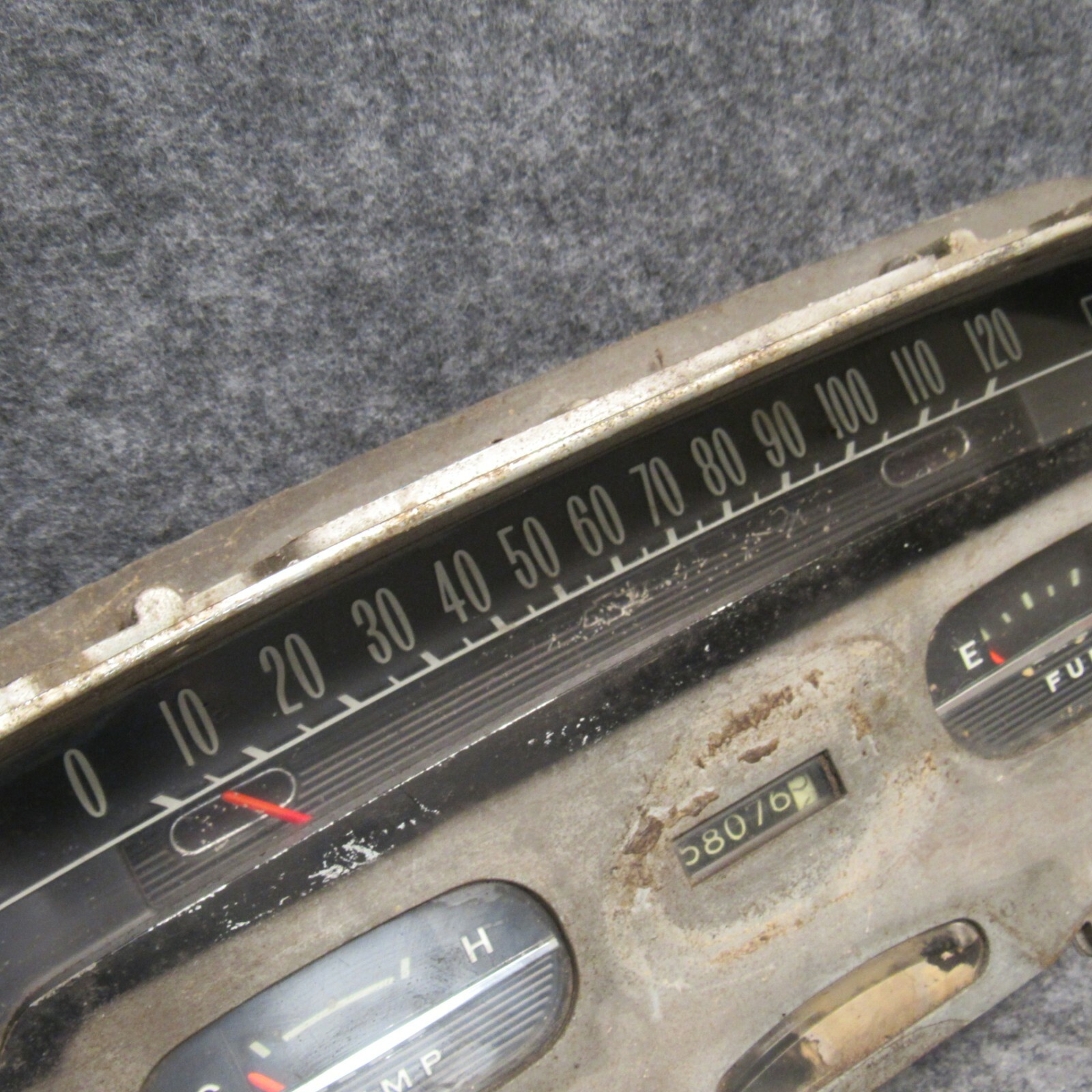 1958 Chevy Bel Air Instrument Cluster Gauges 0 To 120 Mph UNTESTED CORE ...