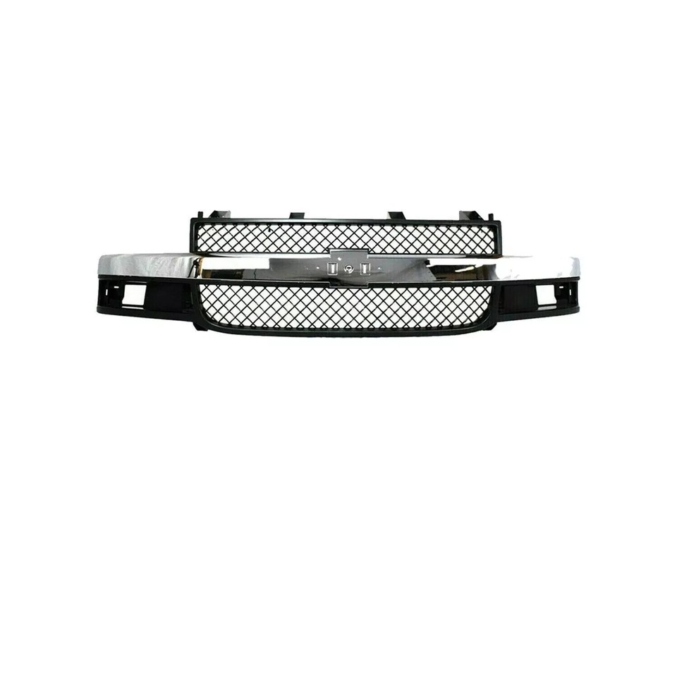 Front Bumper Chrome & Grille Assembly Kit For 2003-2017 Chevrolet ...