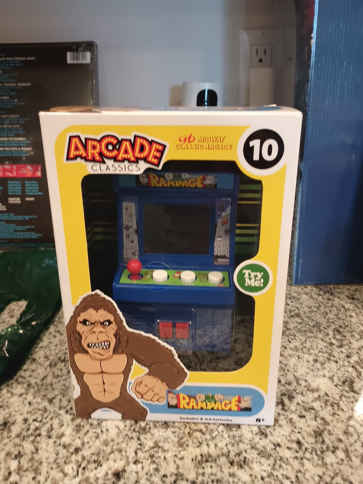 NEW Mini Arcade Classics Midway RAMPAGE Game Handheld Retro Cabinet 10 ...